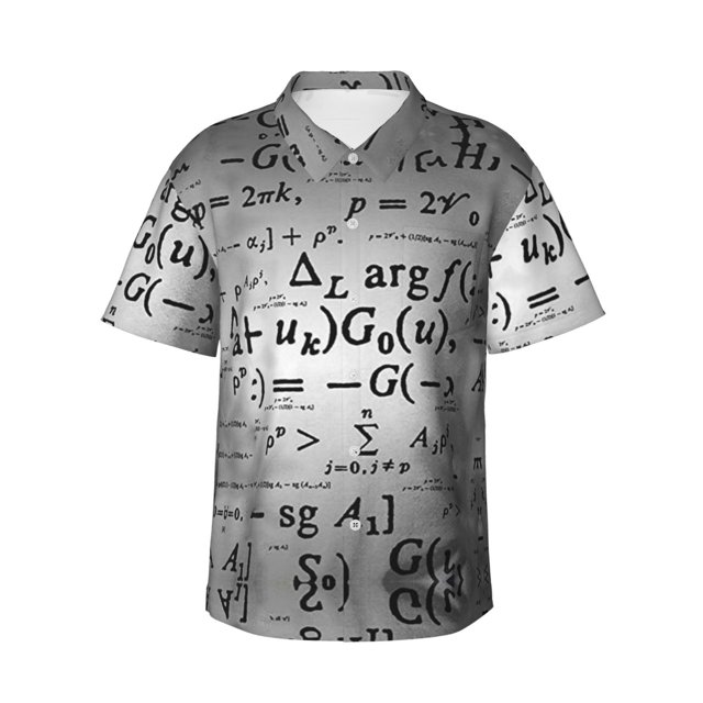 Math Symbols Hawaiian Shirts For Men, Summer Short-Sleeve Relaxed-Fit ...