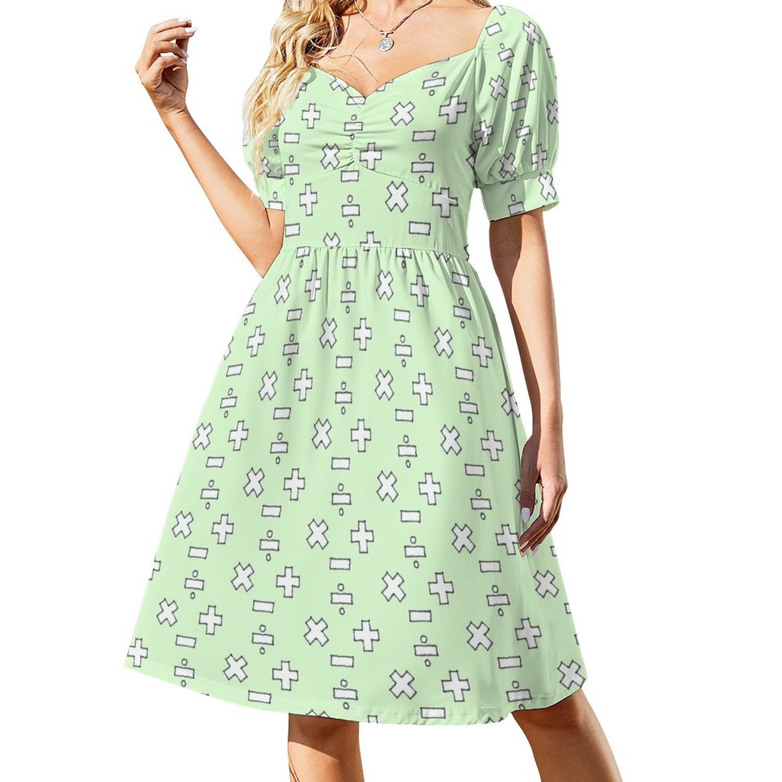 Math Symbols Sleeveless Dress Clothing female Evening dresses - Walmart.com