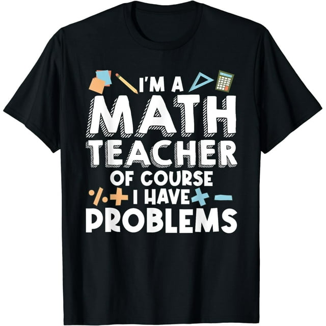 Math Teacher Art Men Women Statistics Algebra Mathematics T-Shirt ...