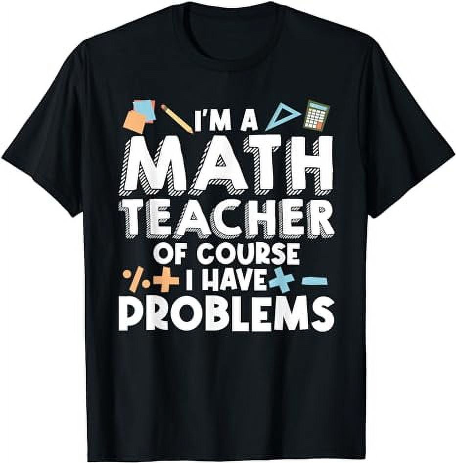 Math Teacher Art Men Women Statistics Algebra Mathematics T-Shirt ...
