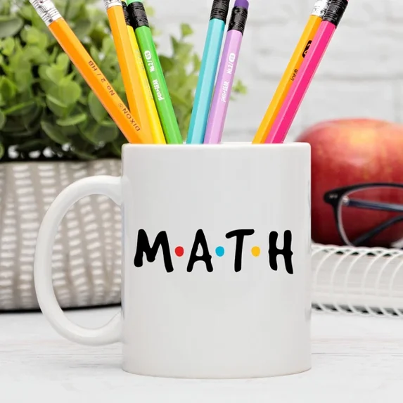 Math Teacher Coffee Mug Show Font Cup for Classroom School - Walmart.com