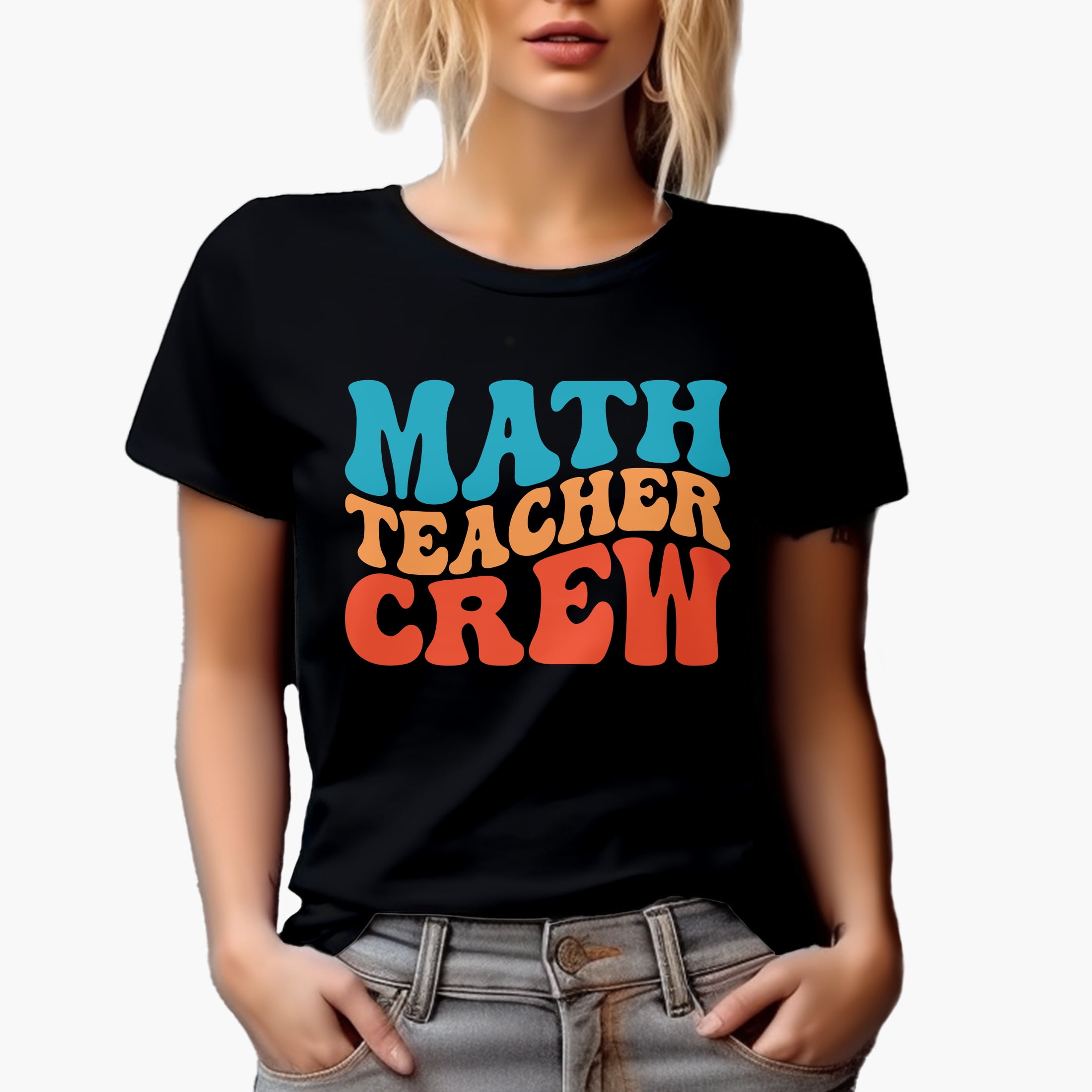 Math Teacher Crew, Mathematics Teachers or School Themed, Groovy Retro ...