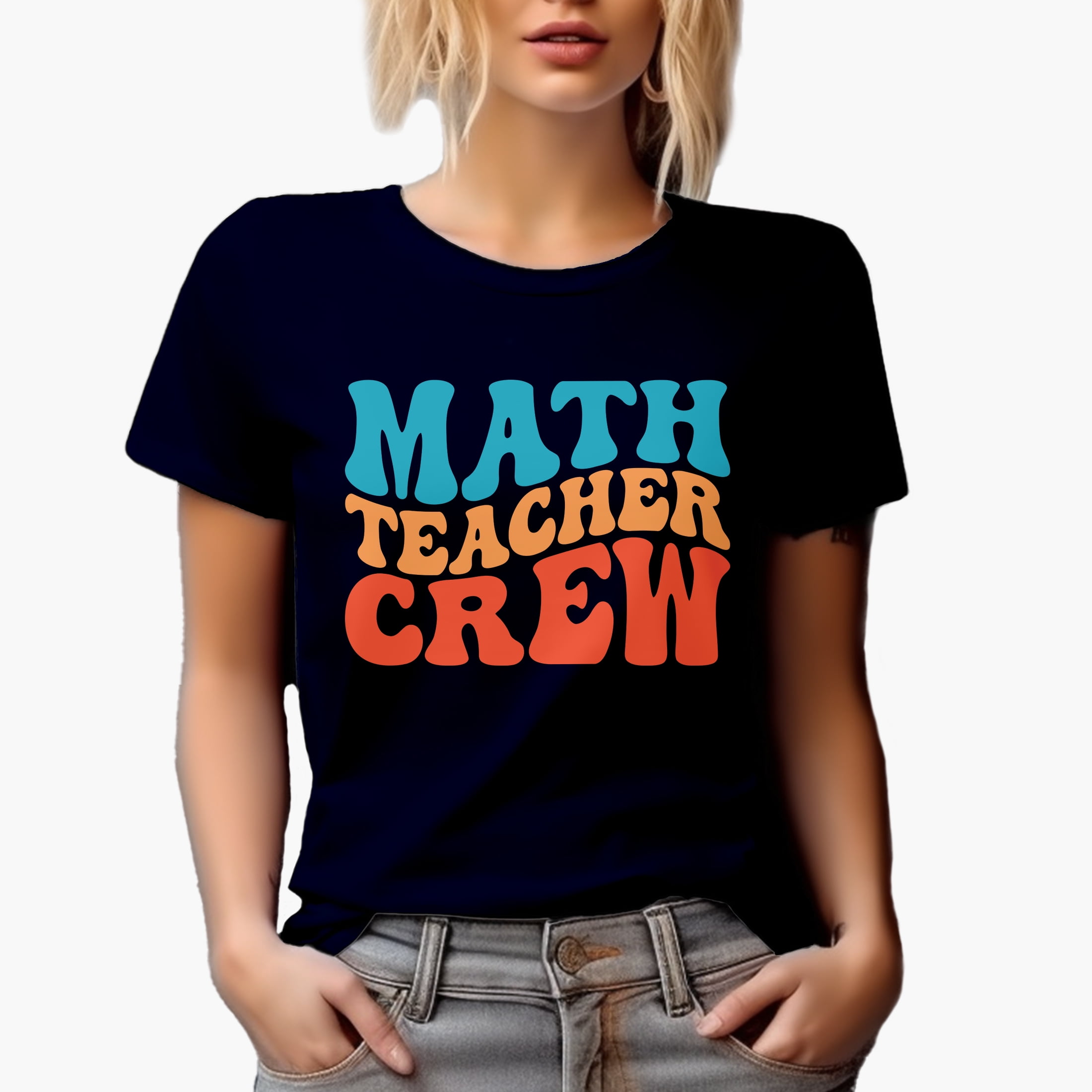 Math Teacher Crew, Mathematics Teachers or School Themed, Groovy Retro ...