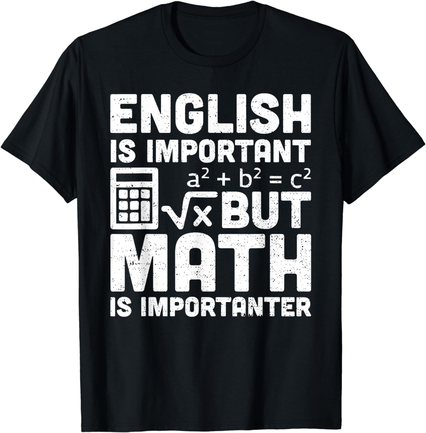 Math Teacher English Is Important But Math Is Importanter T-Shirt ...