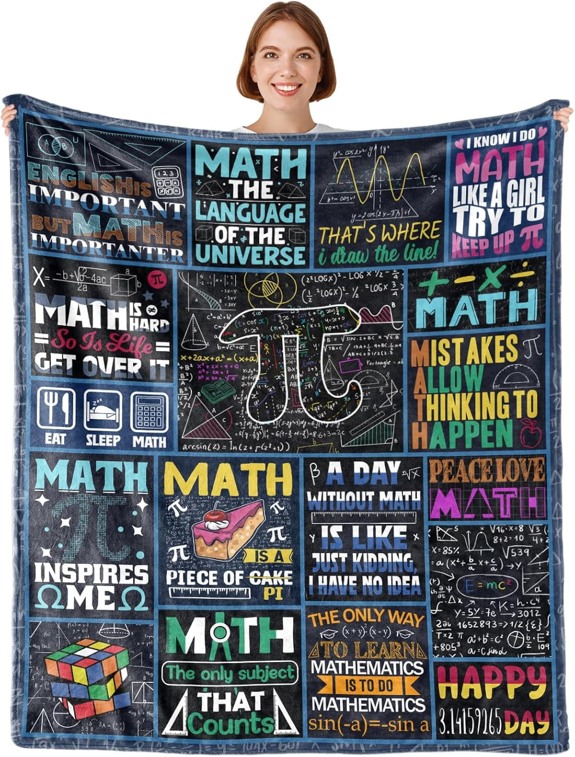 Math Teacher Gift, Math Gifts Throw Blankets 60"x 50", Math Teacher ...