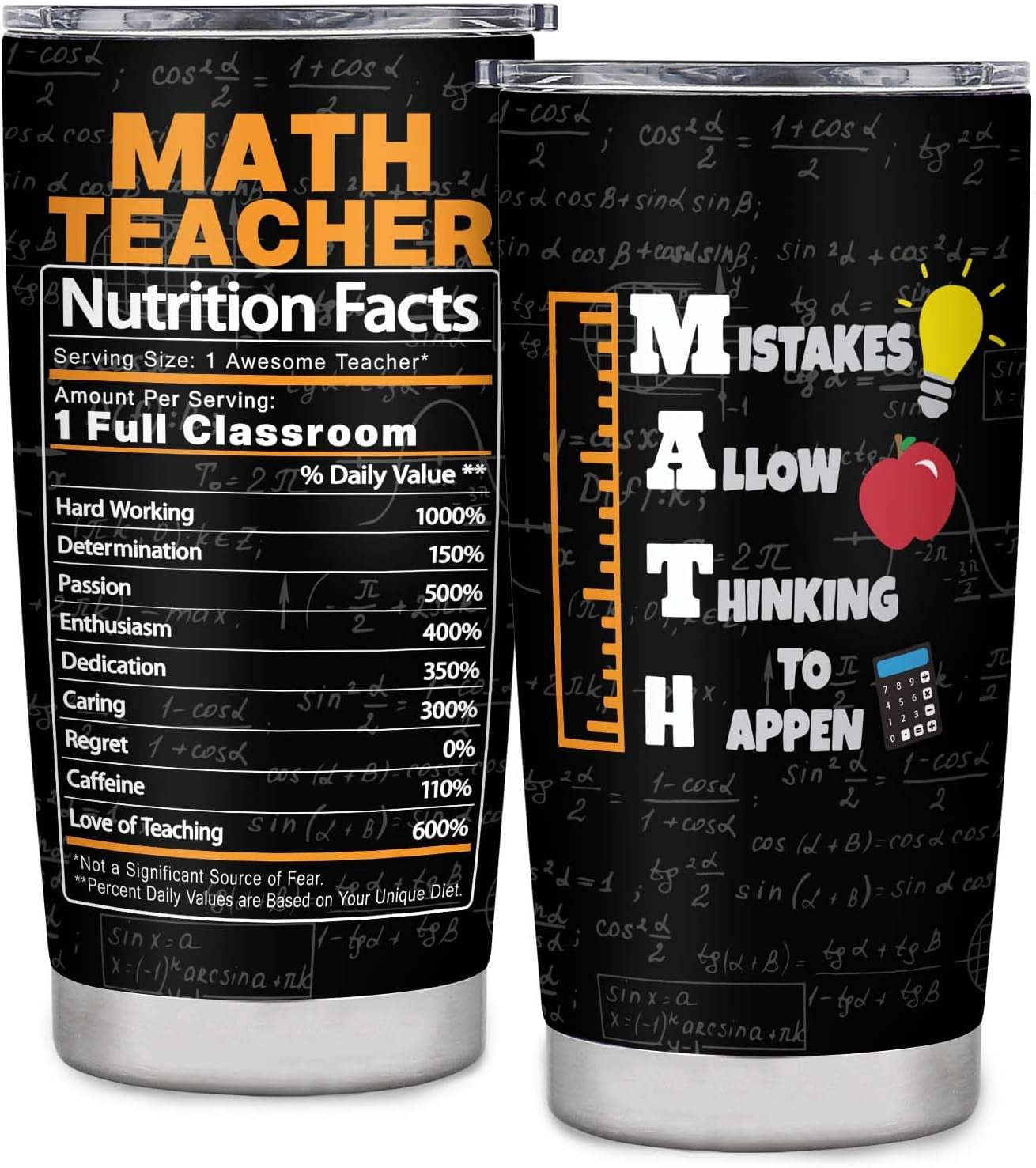 Math Teacher Gift Tumbler 20oz Coffee Tumbler, Math Teacher ...