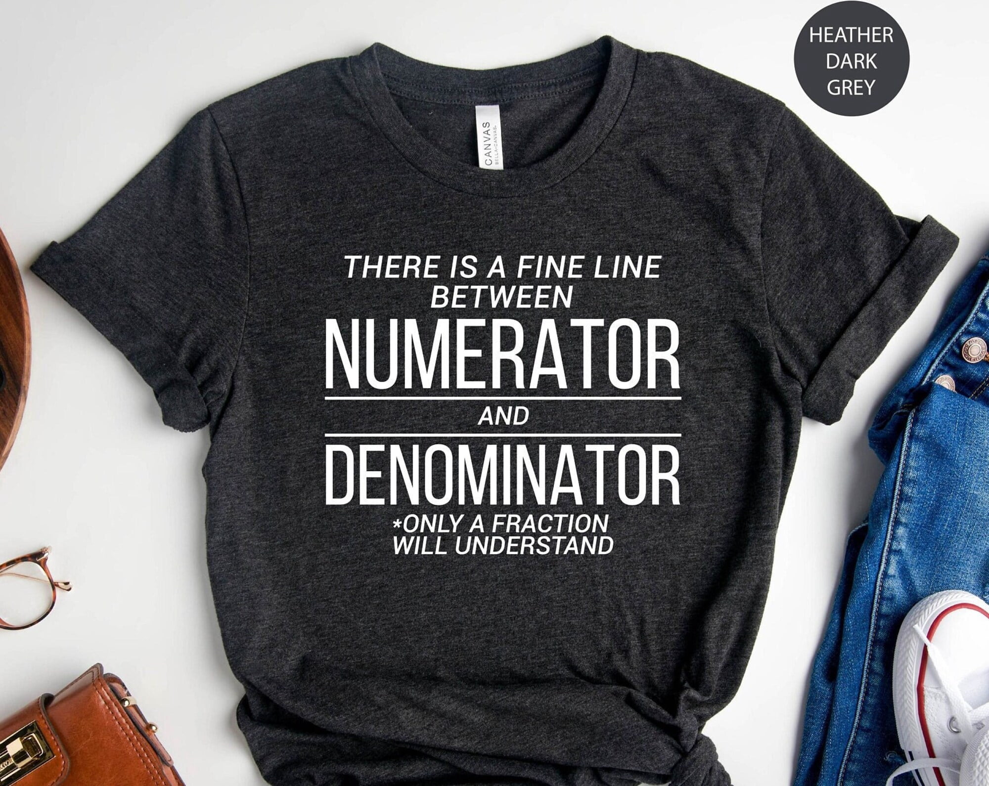 Math Teacher Shirts Funny Math Shirts Theres Fine Line Between ...