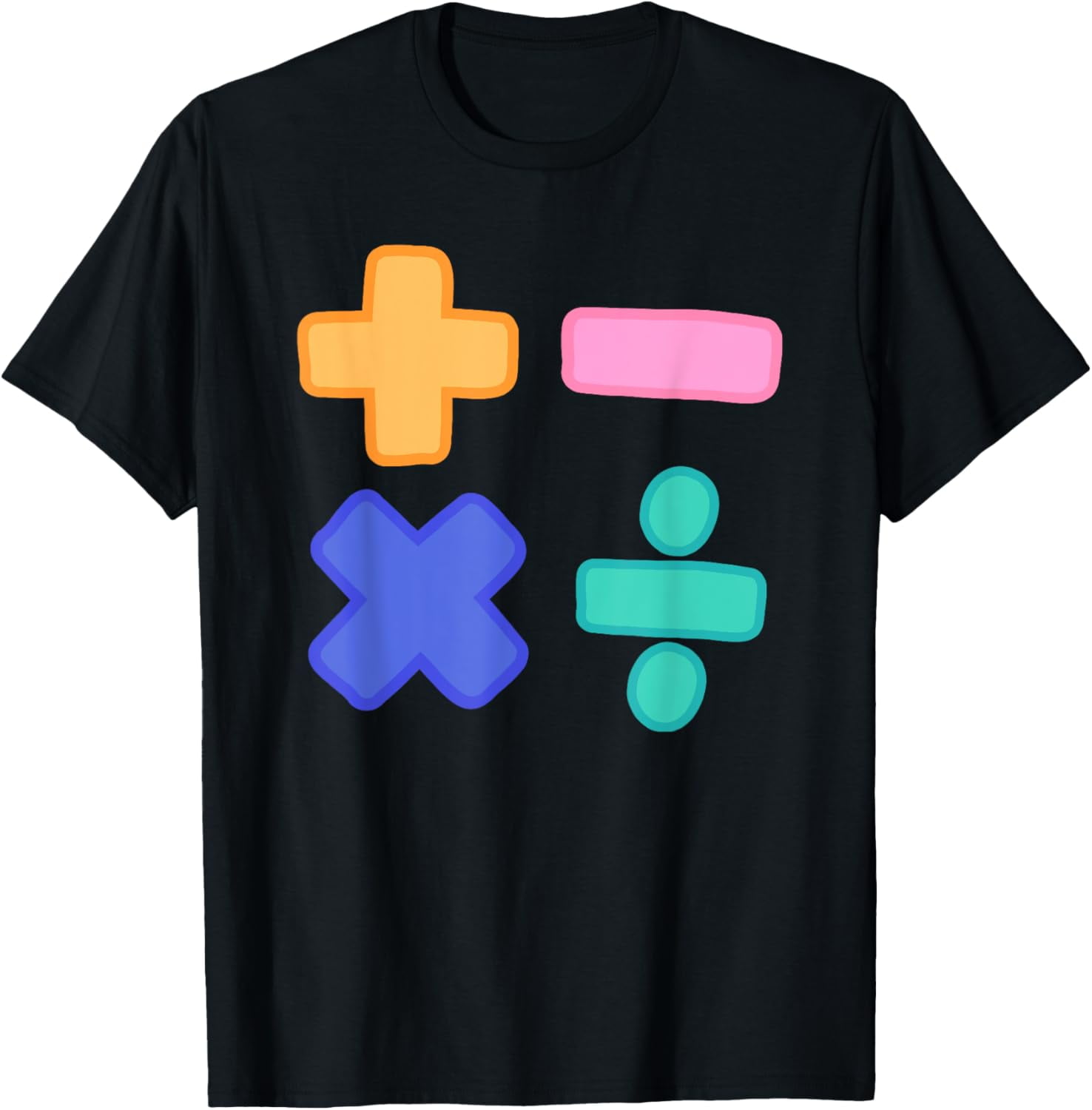 Math Teacher Symbols Add Subtract Multiply and Divide T-Shirt - Walmart.com