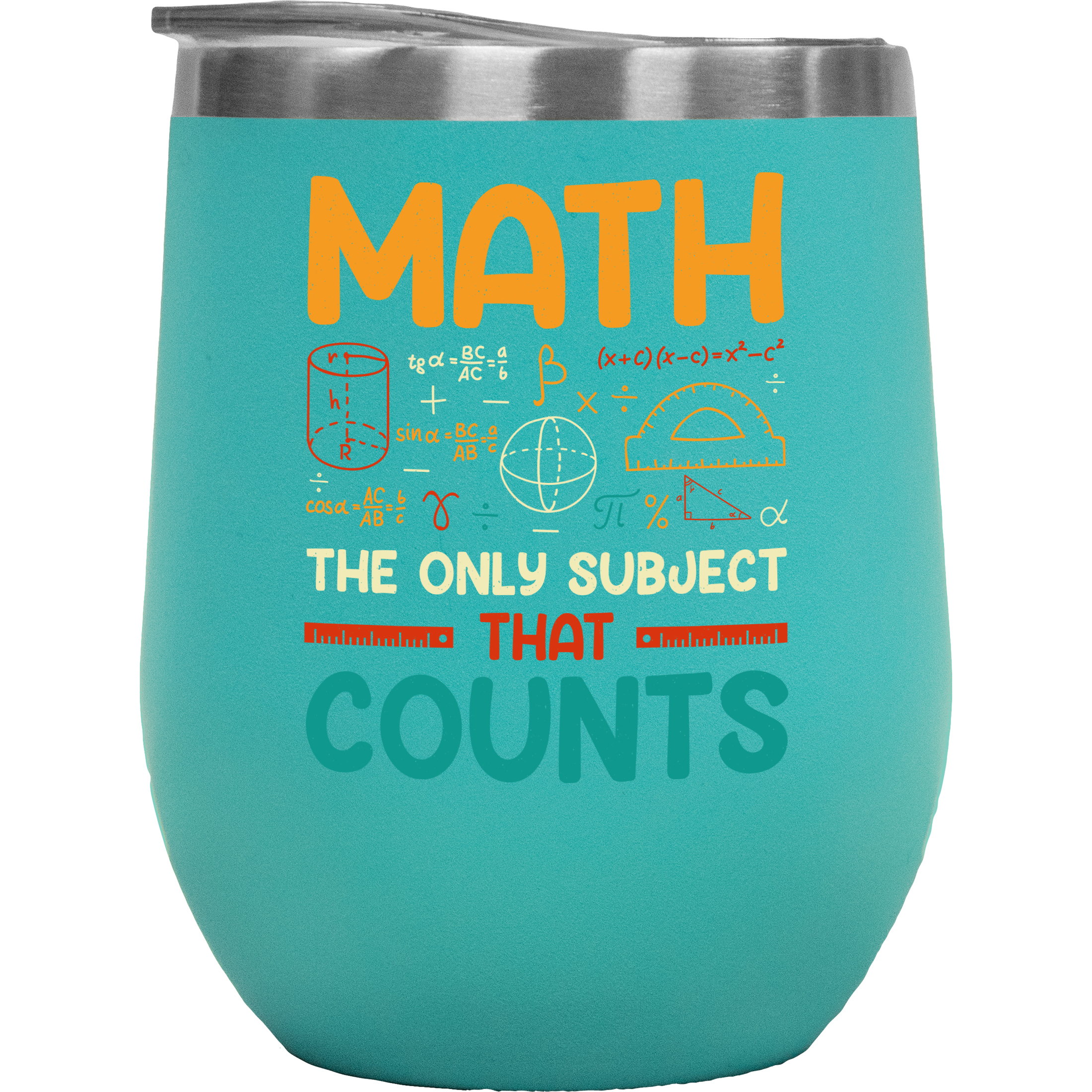 Math, The Only Subject That Counts, Funny Mathematics Pun Quote, Mint ...