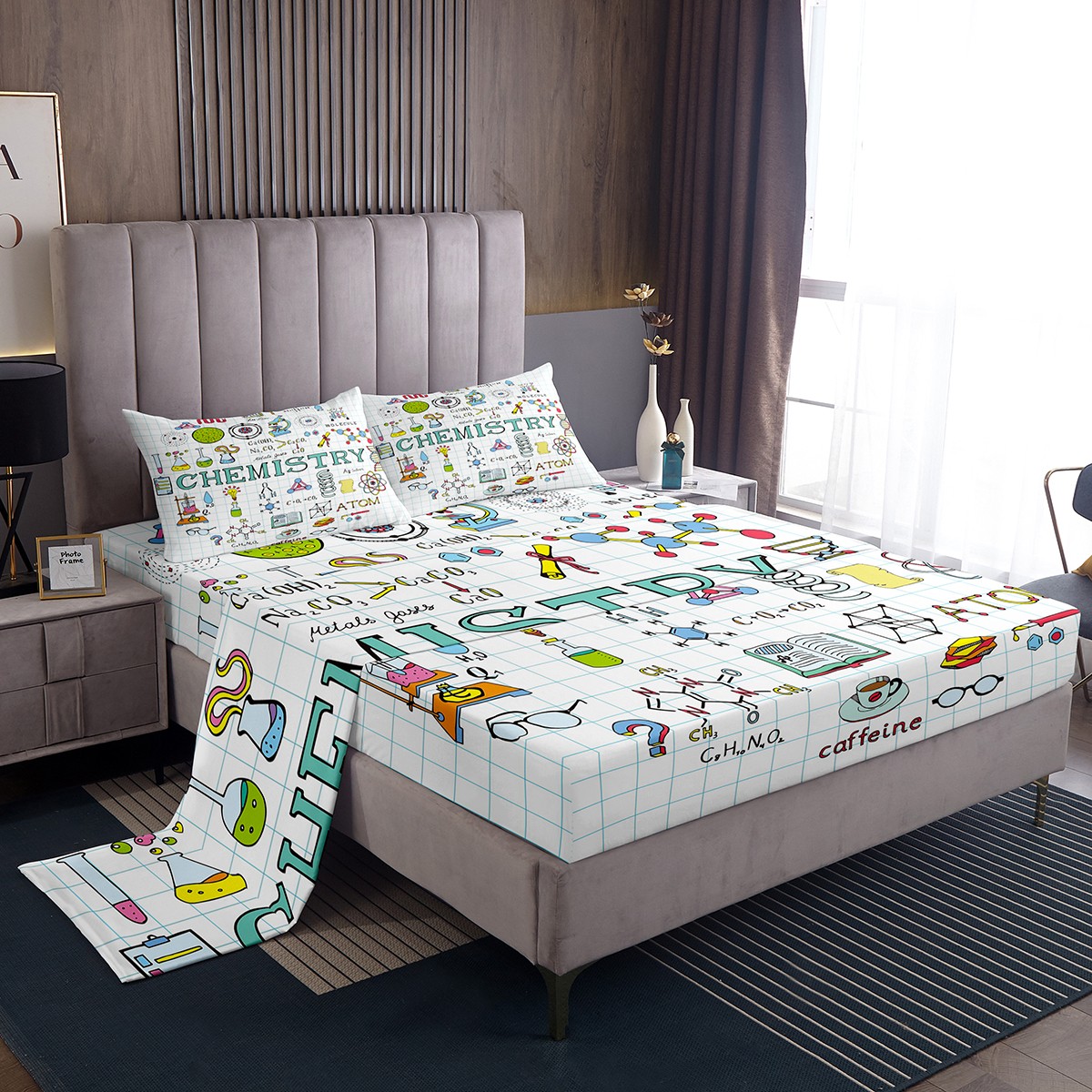 Math Theme Sheet Set Full for Boys Girls Chemical Elements Science ...