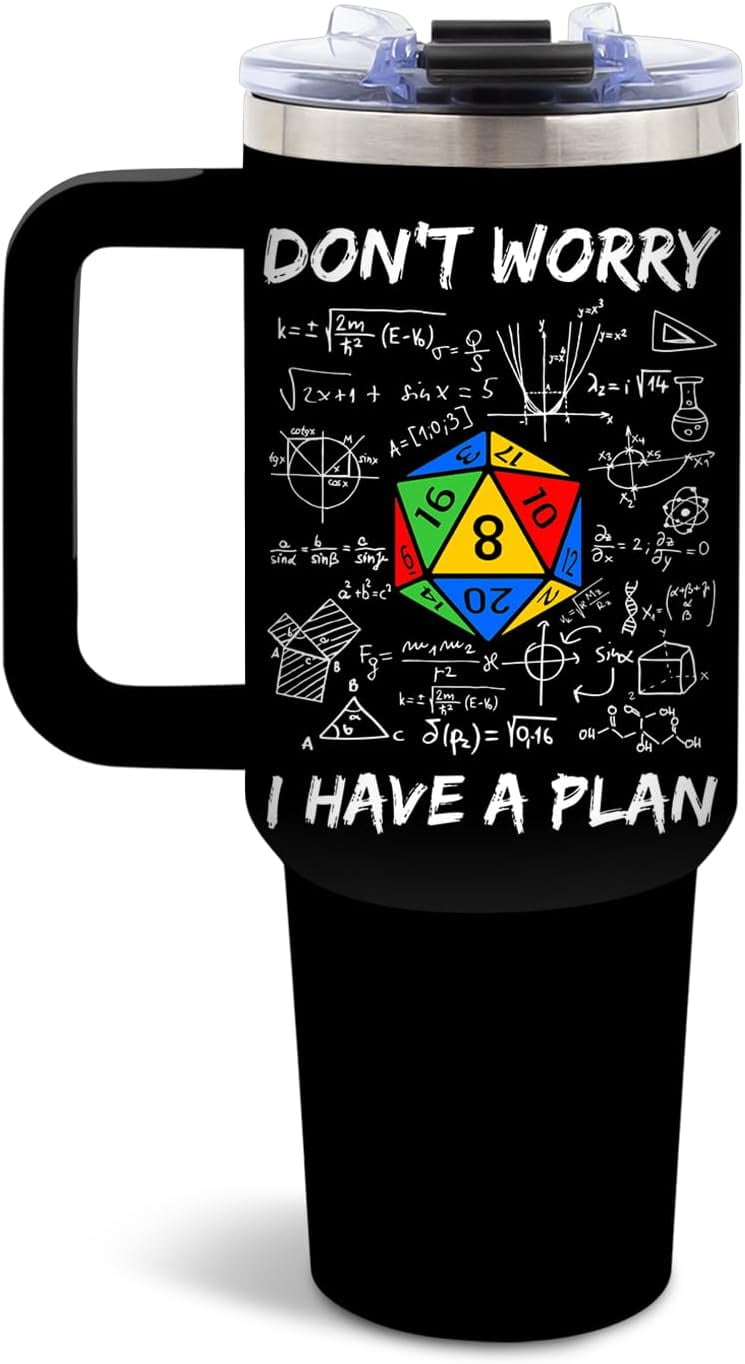 Math Tumbler 40 Oz, Funny Math Teacher Gift, Stainless Steel Insulated ...