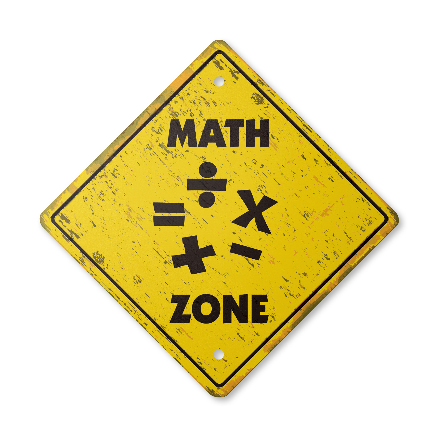 Math Vintage Crossing Sign Zone Xing | Indoor/Outdoor Plastic | 20 ...