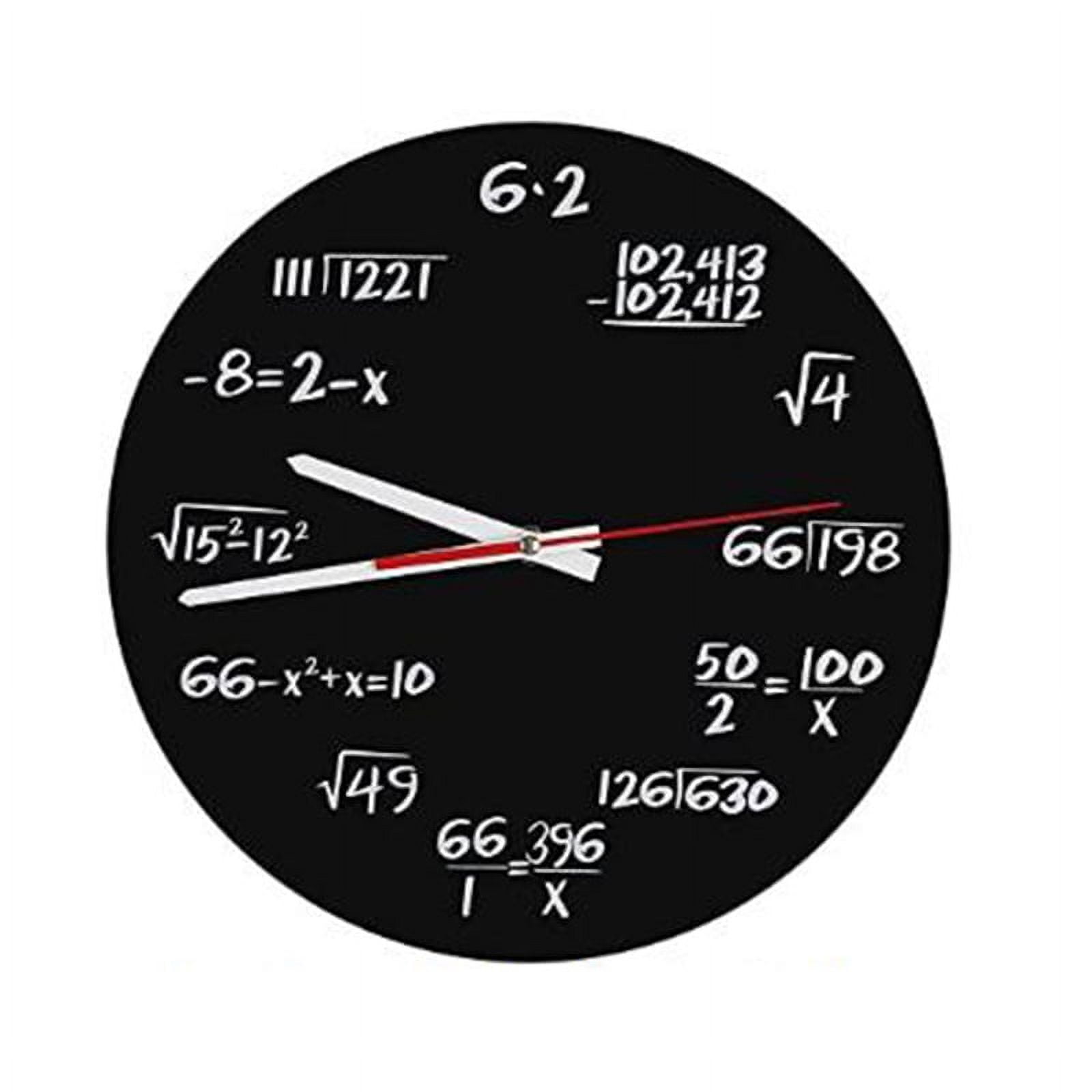 Math Wall Clock Math Formulas Clock Quiz Clock In Black And White Unique Math Equation Clock