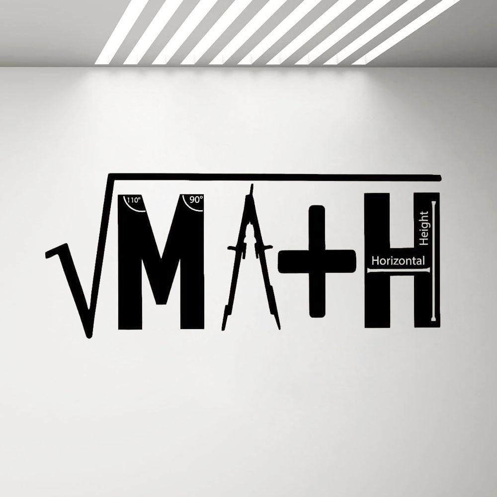 Math Wall Decal Sign Decal Classroom Decor Mathematics Poster School ...