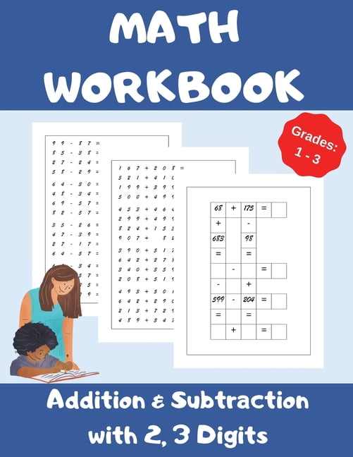 Math Workbook, Addition and Subtraction with 2,3 Digits, Grades 1-3 ...