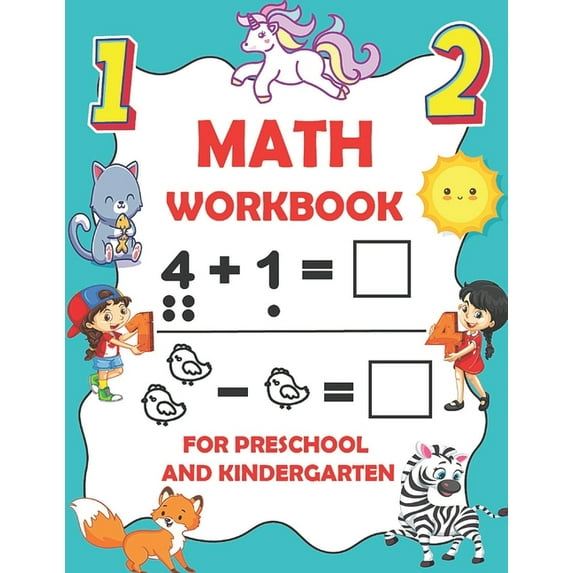Math Workbook for Preschool and Kindergarten : 65 Pages of Addition ...