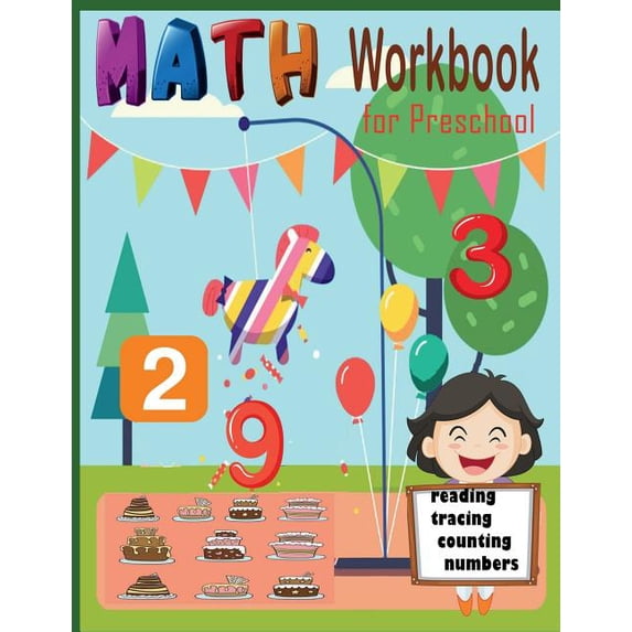 Math Workbook for Preschool Reading Tracing Counting Numbers: Basic ...