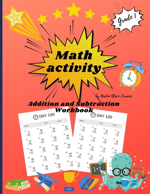 Math activity addition and subtraction workbook grade 1 : Double Digit ...