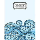 Math and Science Notebooks Graph Paper Notebook: Blue Waves Drawing ...