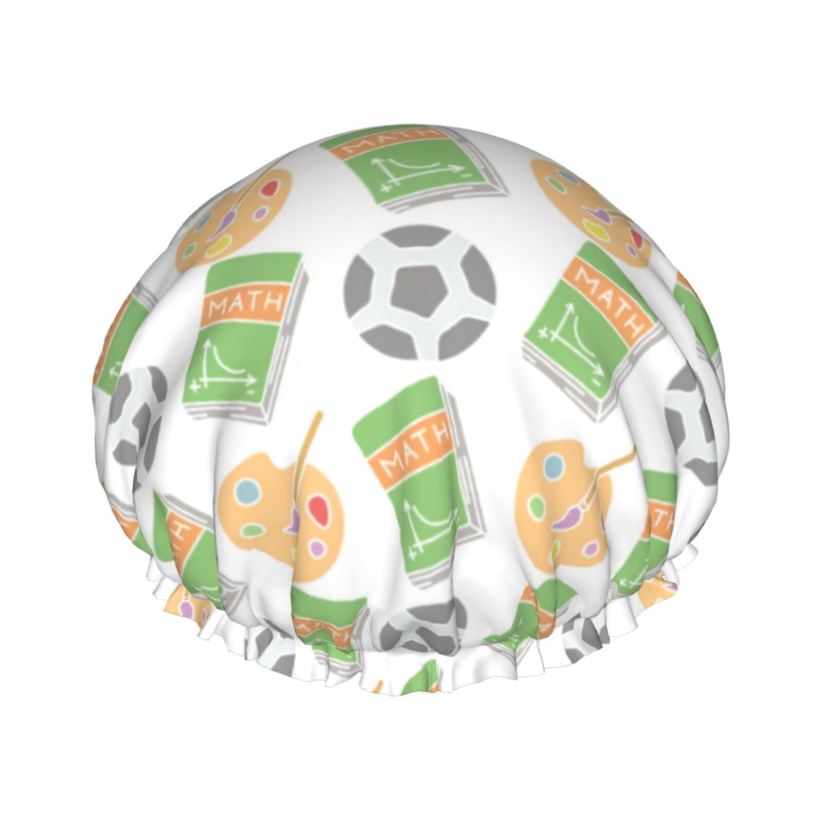 Math book drawing board Shower Cap, Reusable Bath Hair Hat for all Hair ...