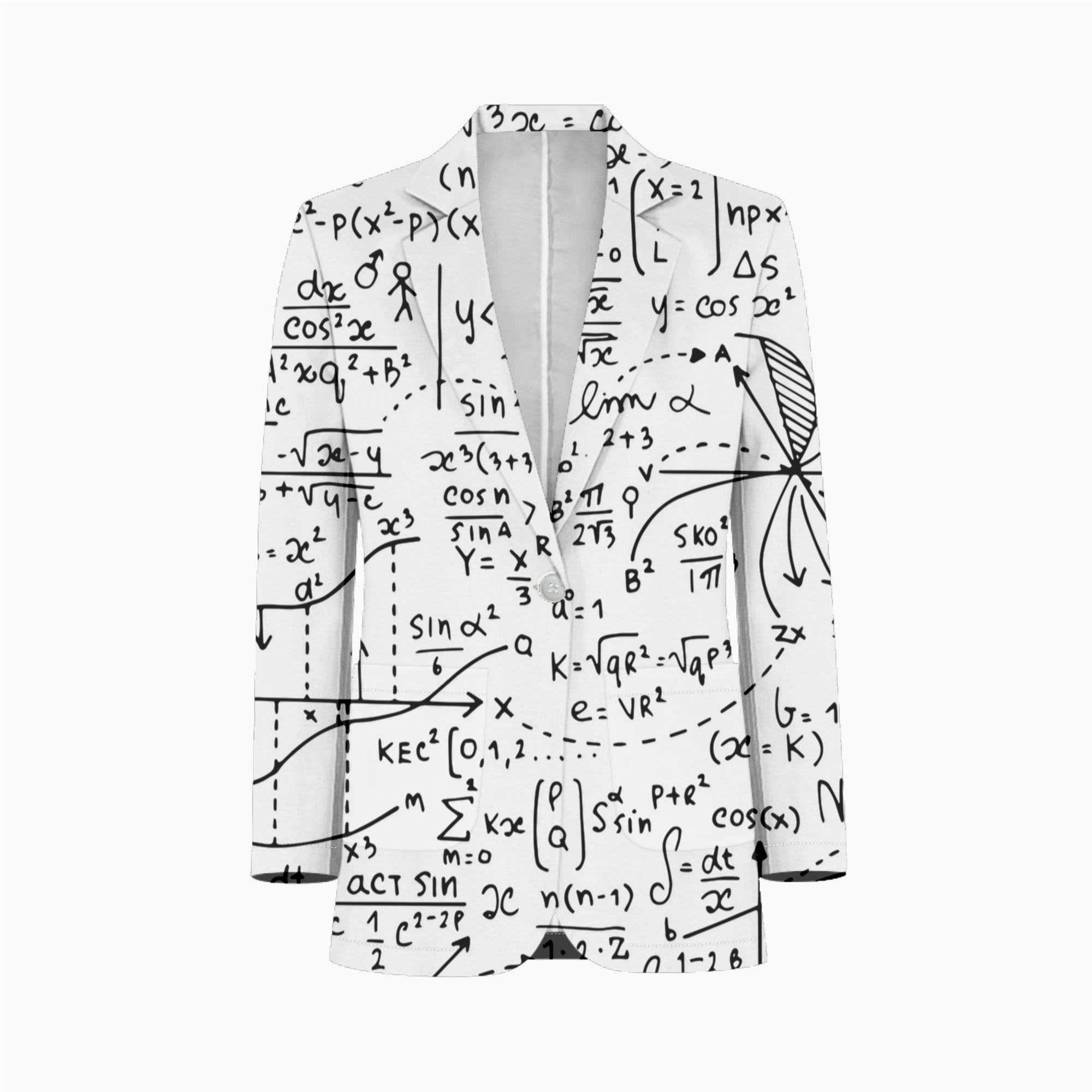 Math education pattern with handwritten Mens Suits Shawl Collar Slim ...