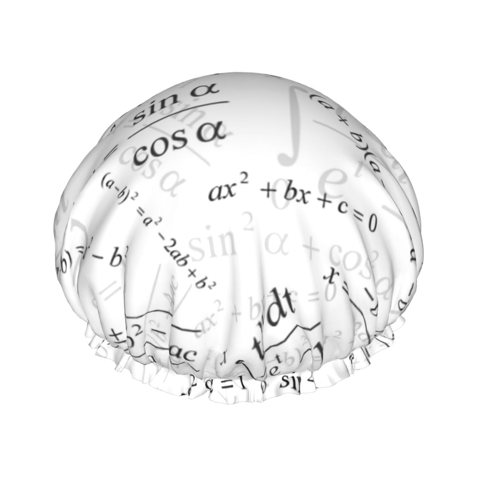 Math formula design Shower Cap for Women, Double Waterproof Layers ...