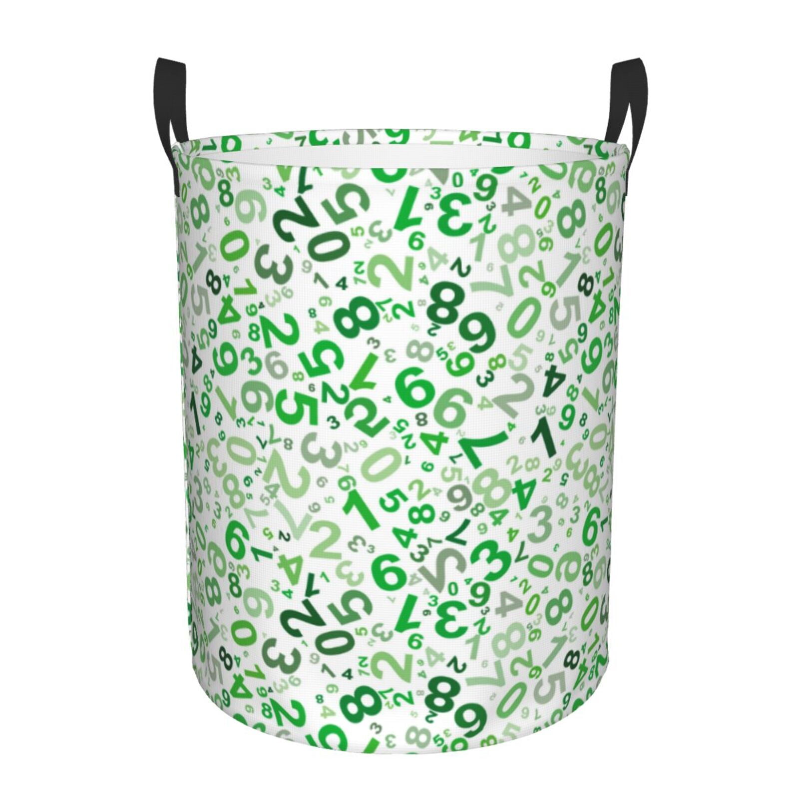 Math funny green Laundry Basket, Laundry Hamper Waterproof Laundry Bag ...