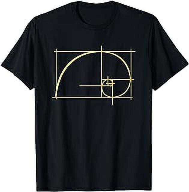 Math golden Ratio & Golden Spiral Geometry Math T-Shirt - Walmart.com