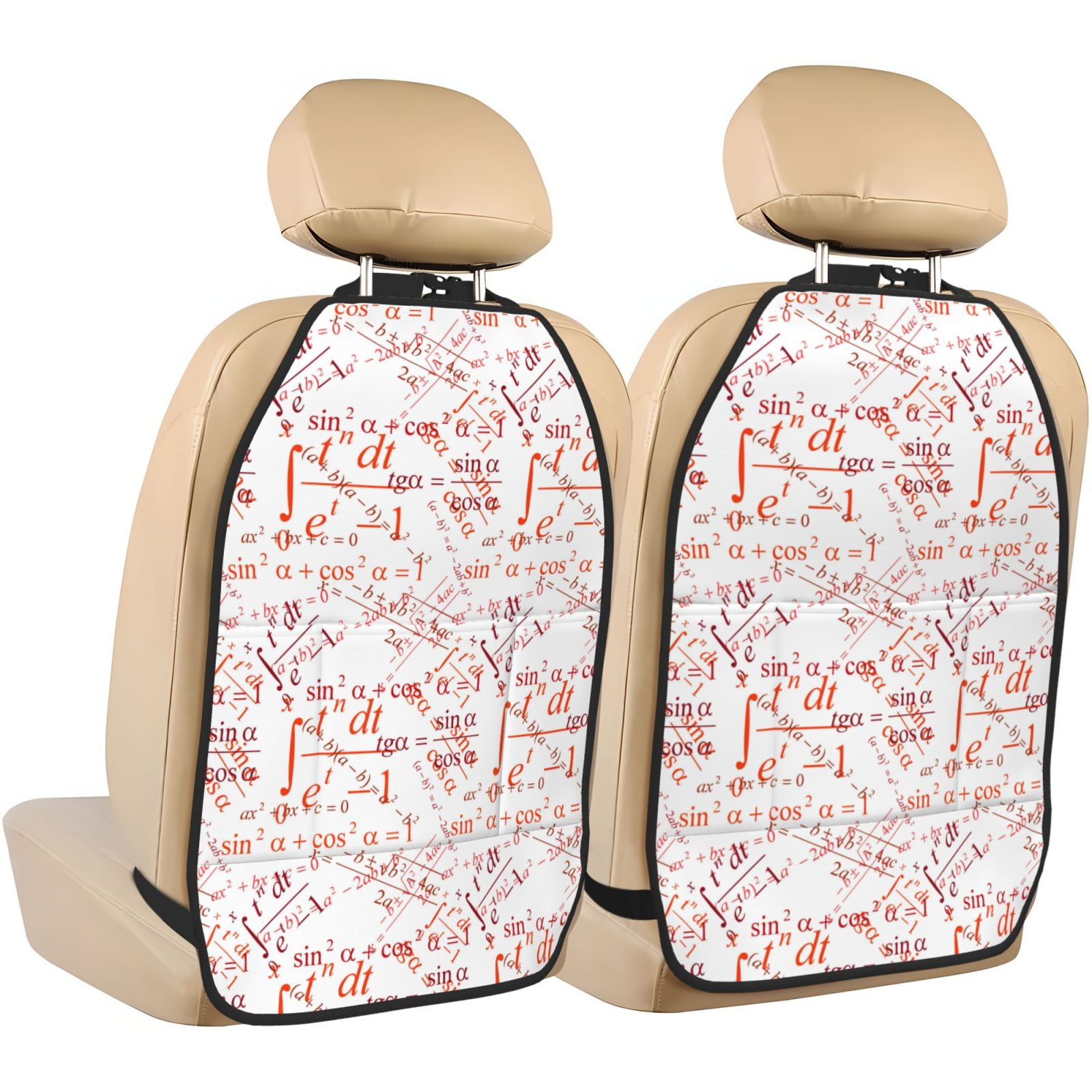 Math pattern Print BackSeat Car Organiser, Waterproof Scratchproof Car ...
