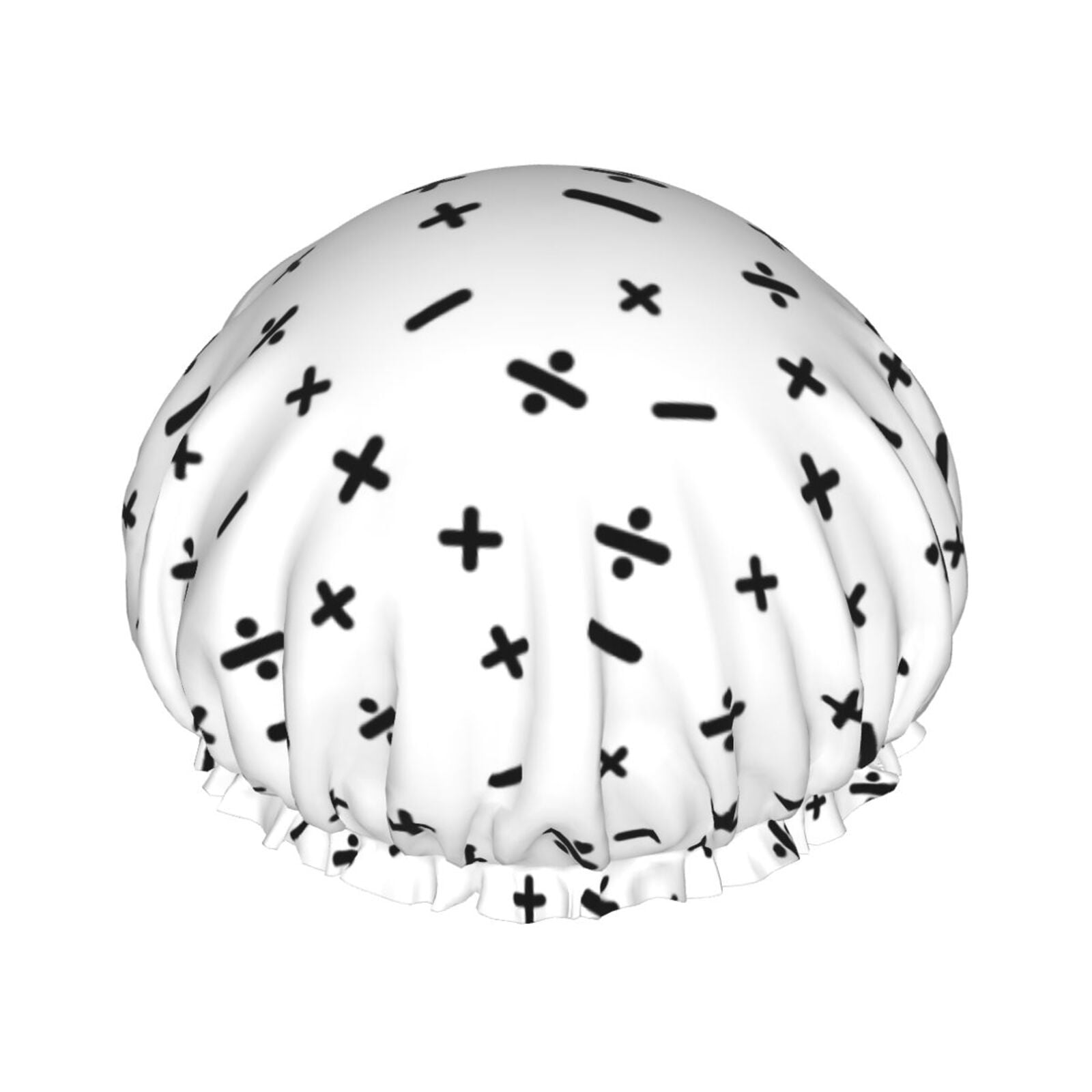 Math sign Print hilarious Shower Cap, Double Layers Shower Cap ...