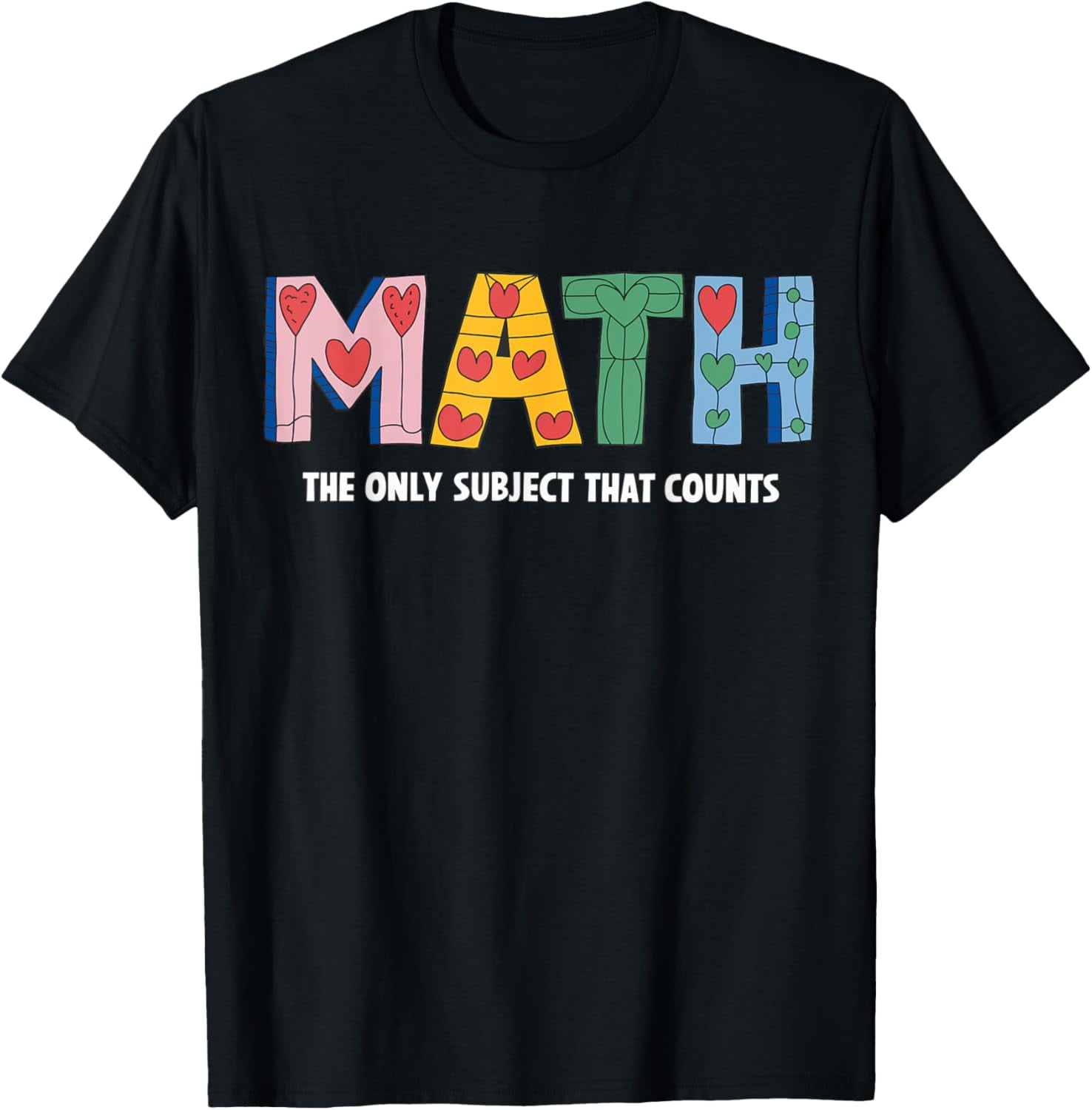 Math the only Subject that counts Math Teacher Student T-Shirt ...