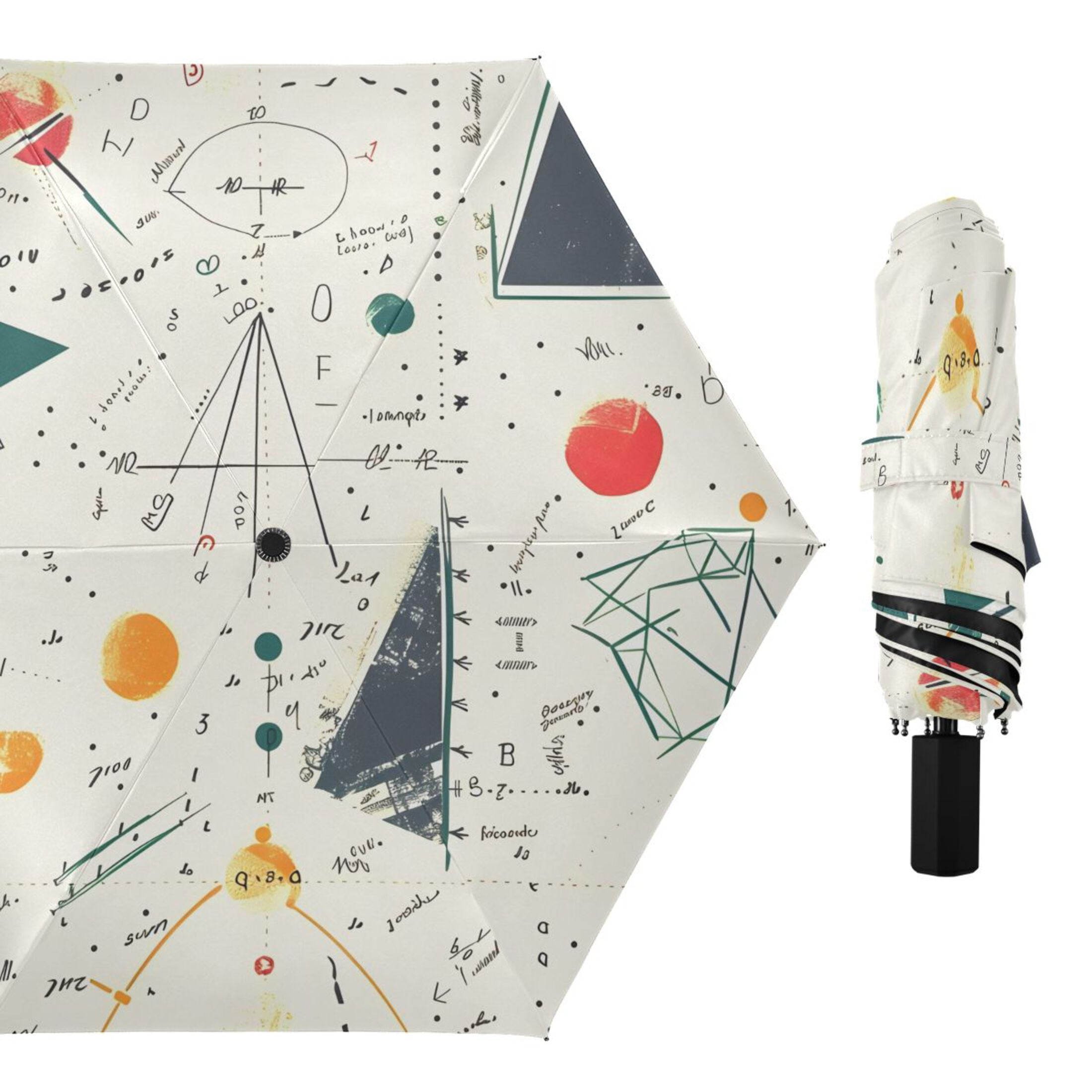 Mathematic and Geometric Shapes with Formulas All Weather Umbrella ...