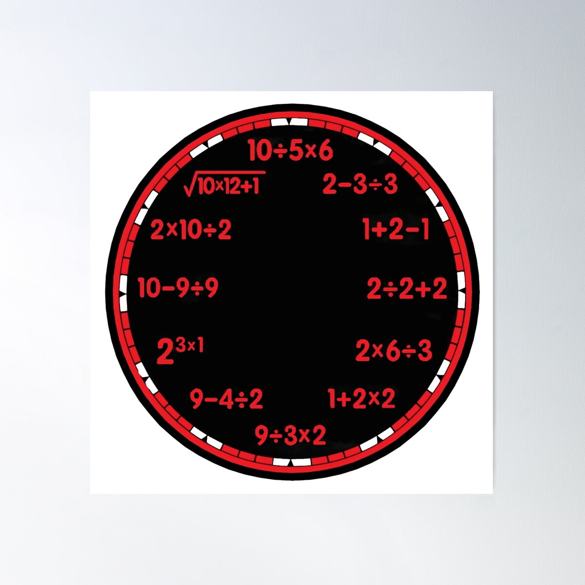 Mathematical Clock, Mathematical Symbols And Equations 05 Poster Wall ...