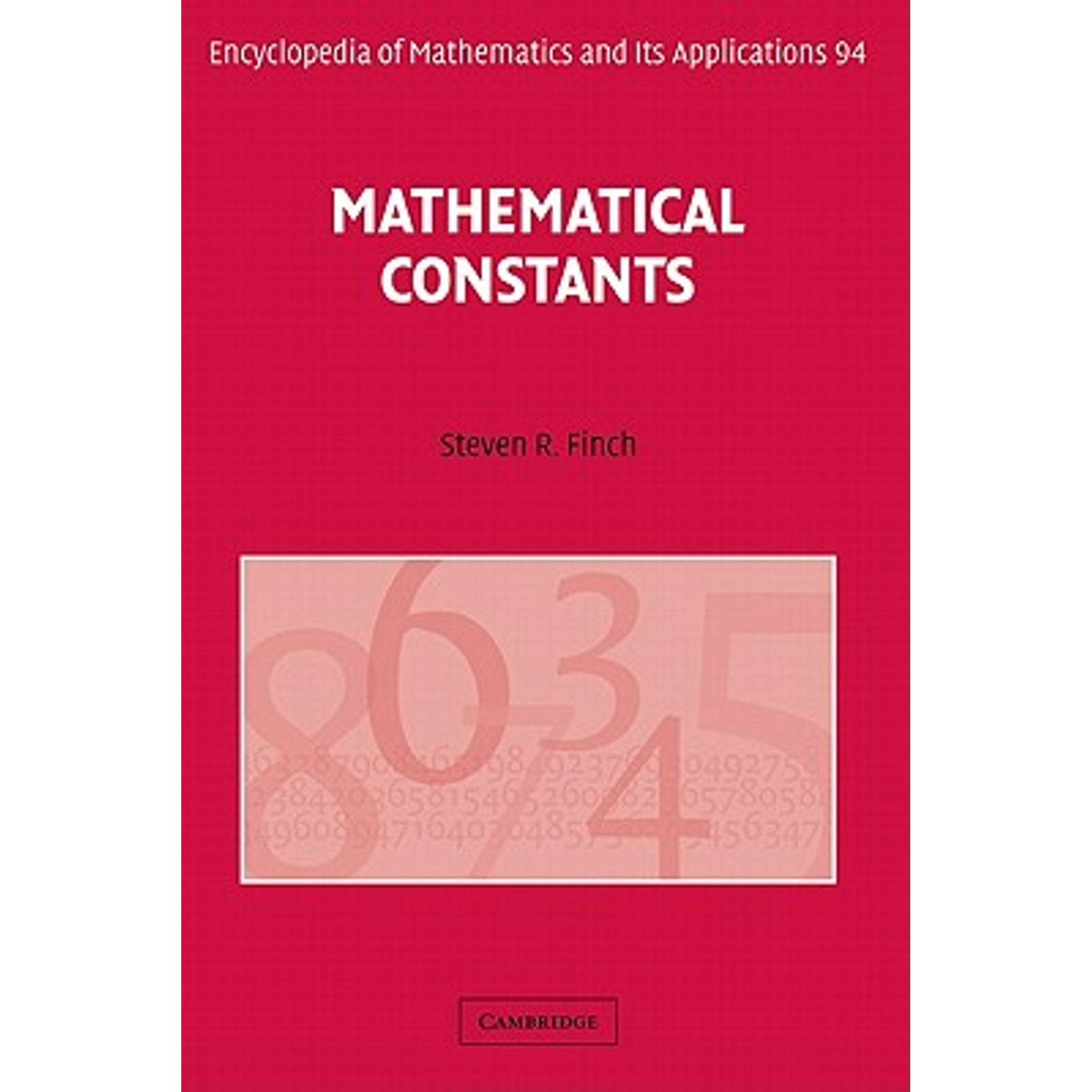 Pre-Owned Mathematical Constants (Hardcover) 0521818052 9780521818056 ...