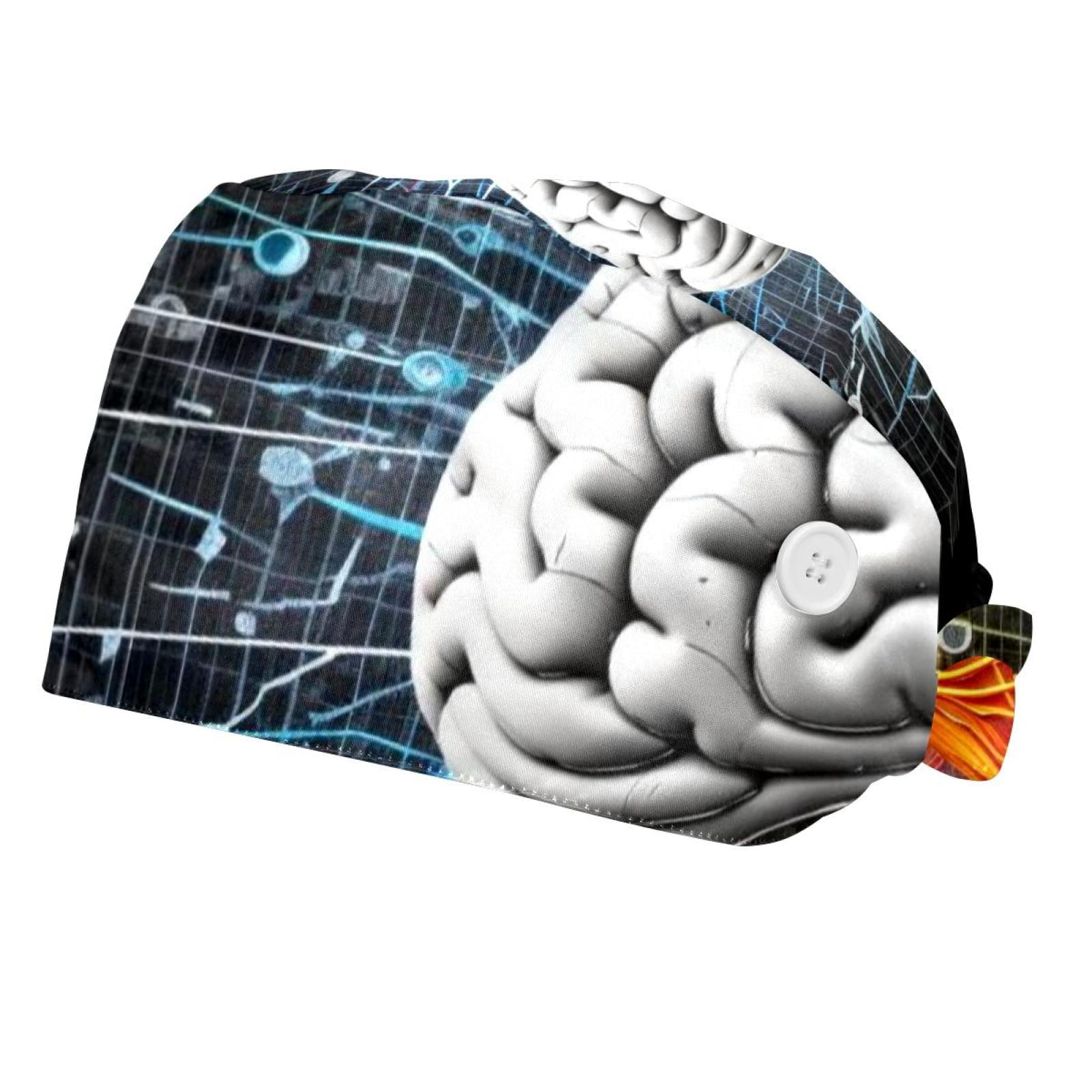 Mathematical Engineering Brain Adjustable Women Working Caps with ...