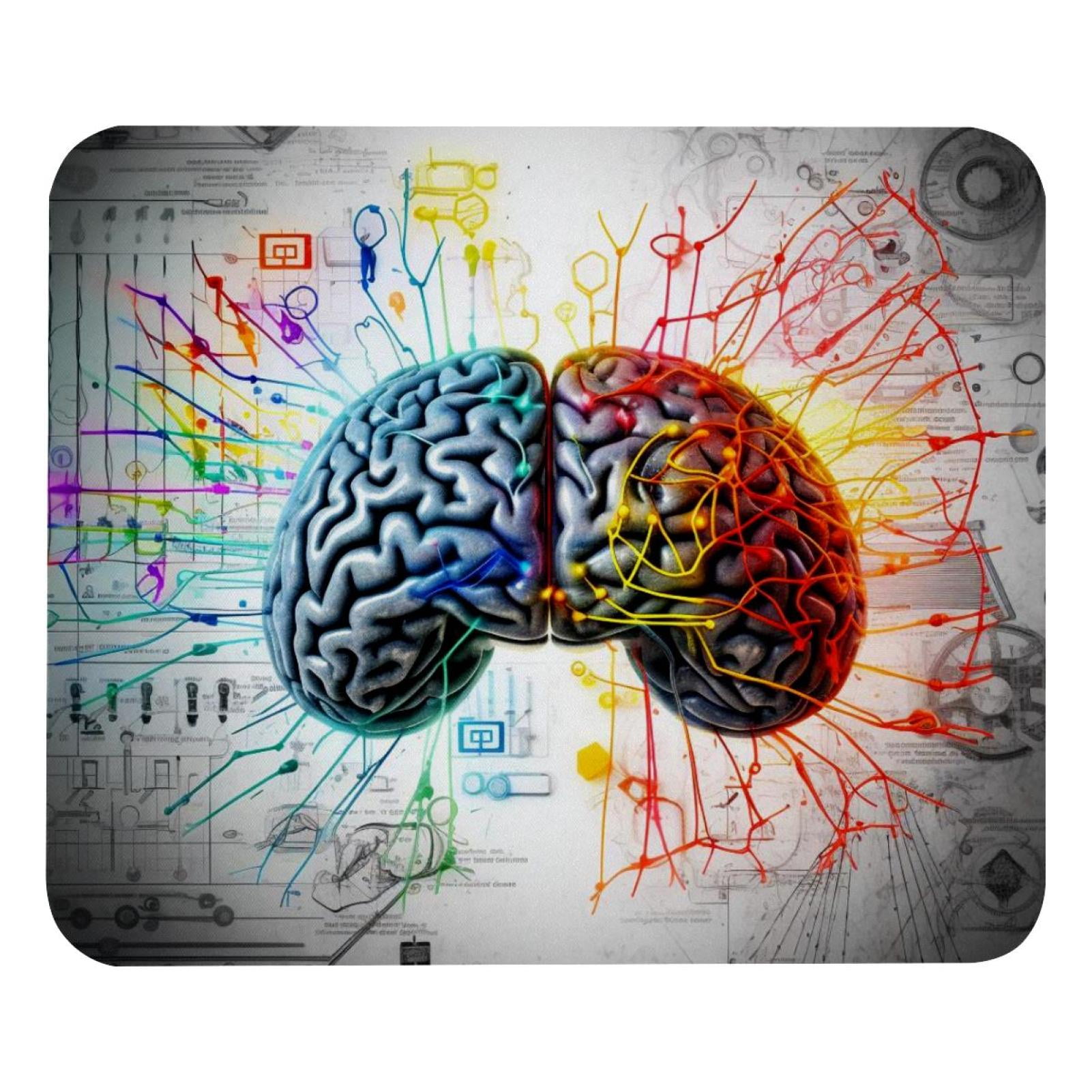 Mathematical Engineering Brain Mouse Pad, Personality Design Rubber ...