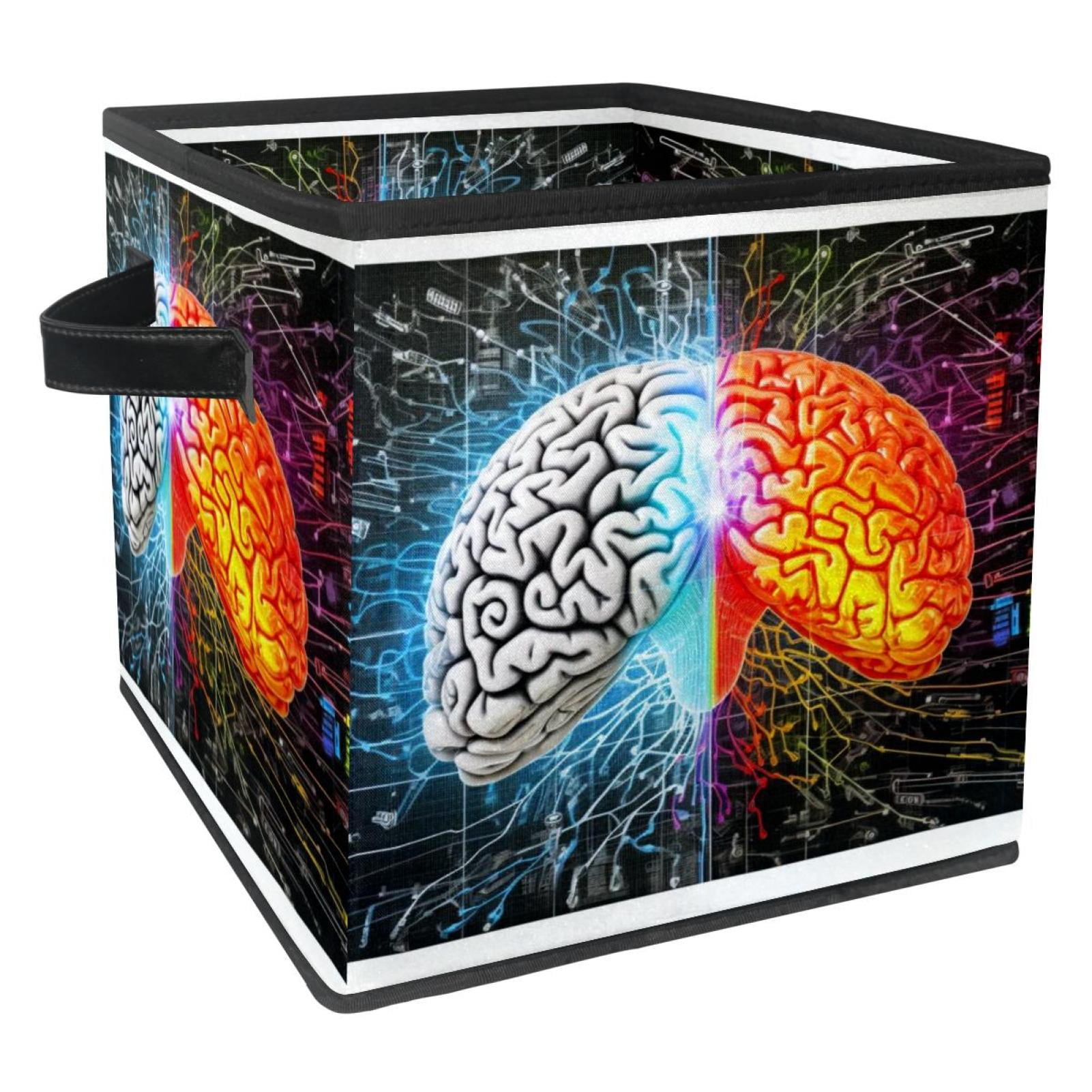 Mathematical Engineering Foldable Storage Baskets with Handle, 10.8"x10 ...