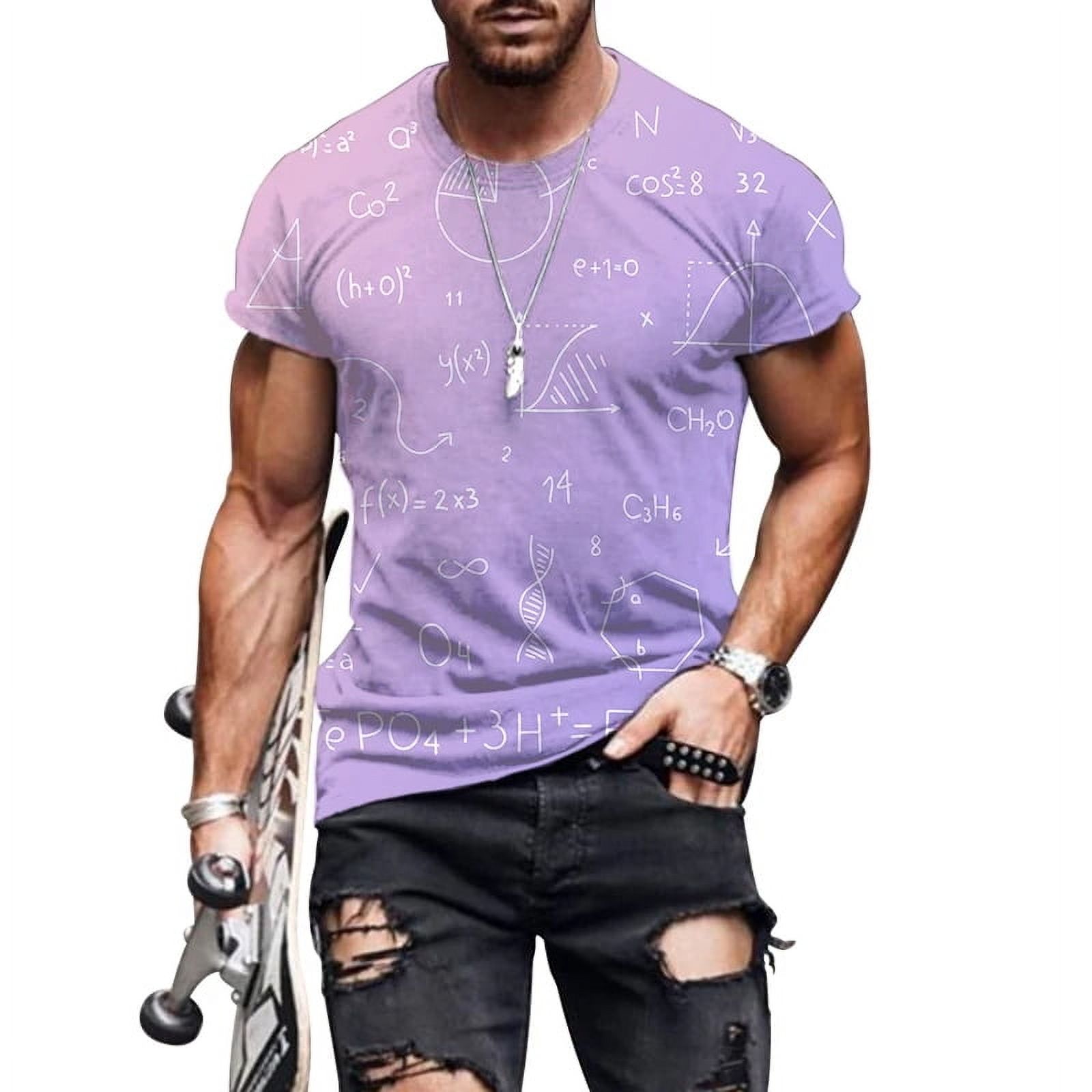Mathematical Formula 3D Printed Tshirt For Men Fashion Differential ...