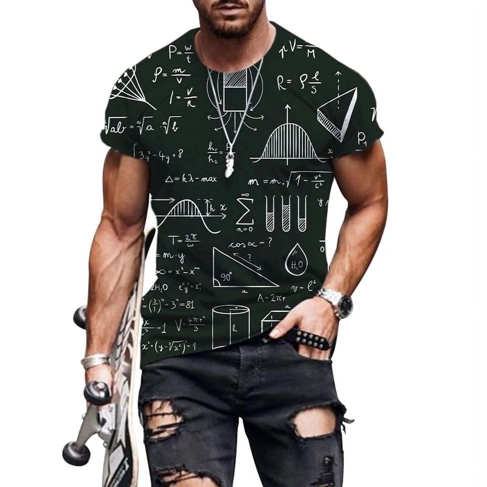 Mathematical Formula 3D Printed Tshirt For Men Fashion Differential ...