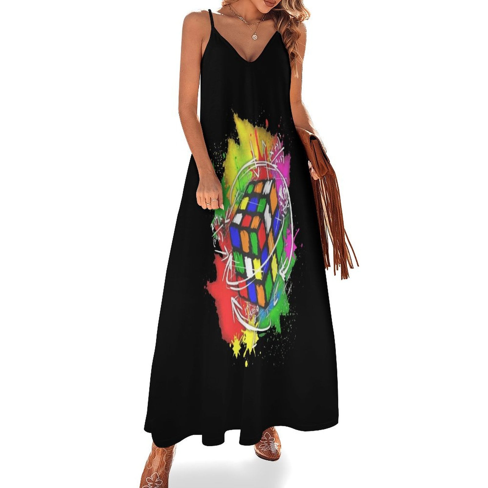Mathematical Formula Cubo Sleeveless Dress Women's Evening Dress Womans ...