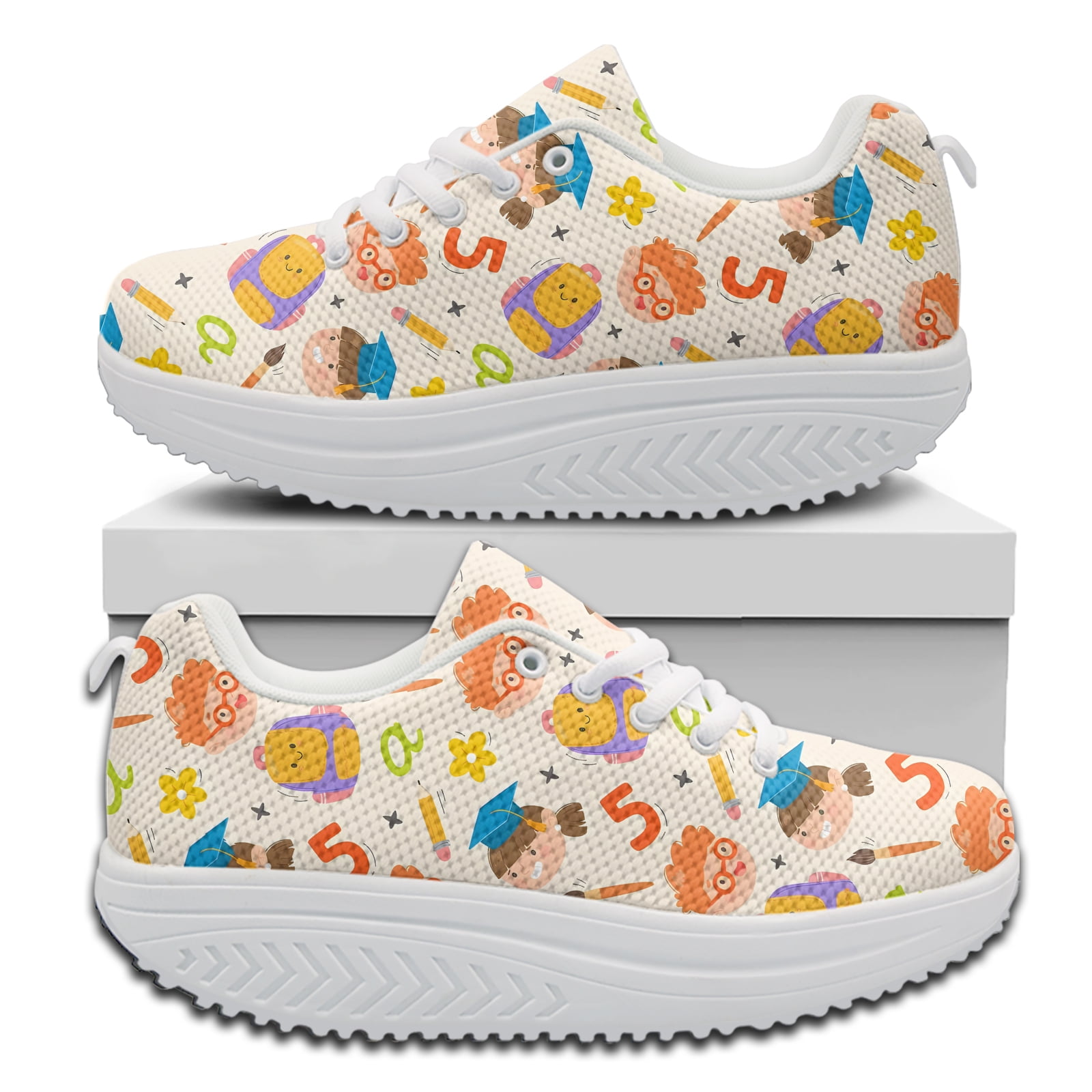Mathematical Formula Platform Shoes Green For Women Teacher's Day Gift ...