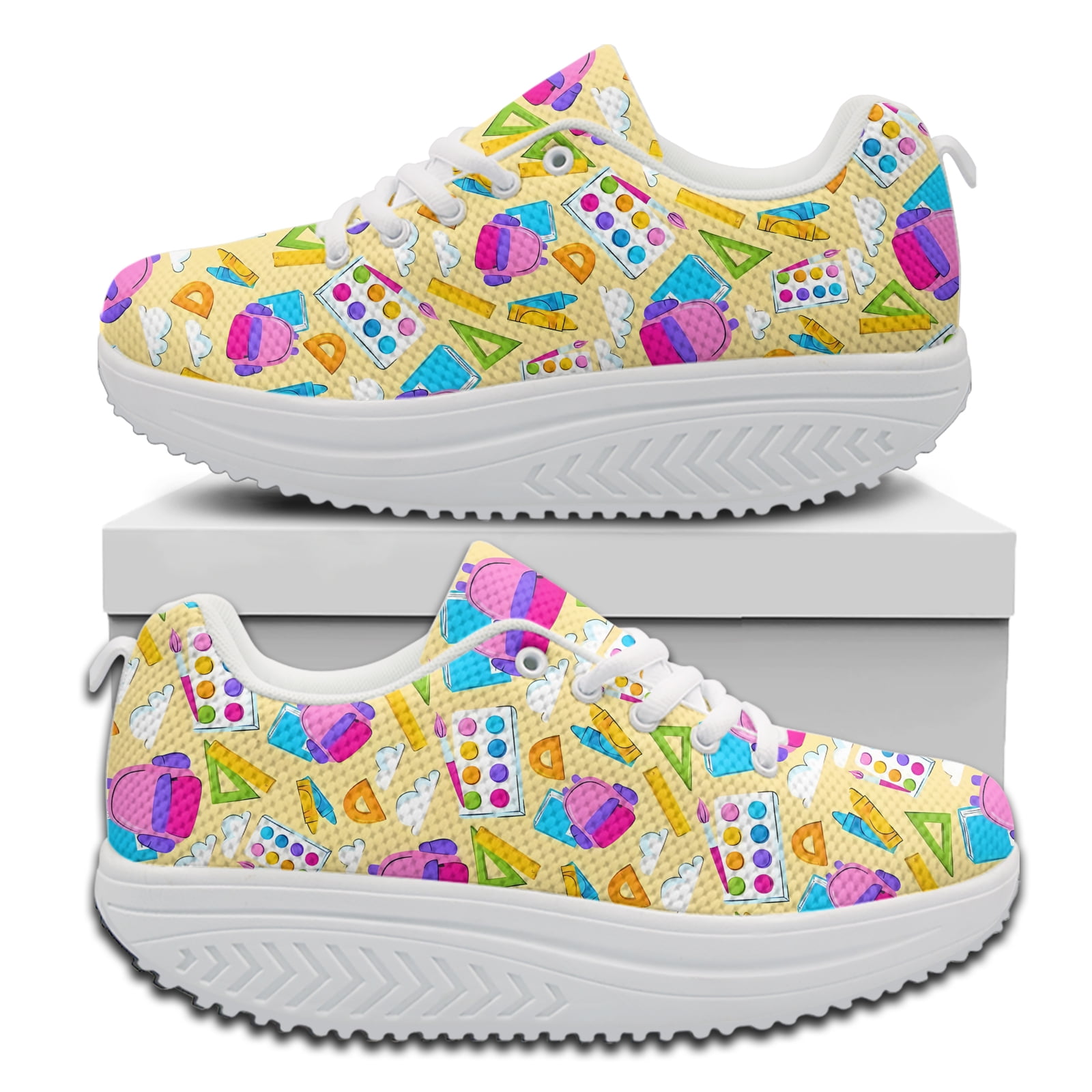 Mathematical Formula Platform Shoes Green For Women Teacher's Day Gift ...