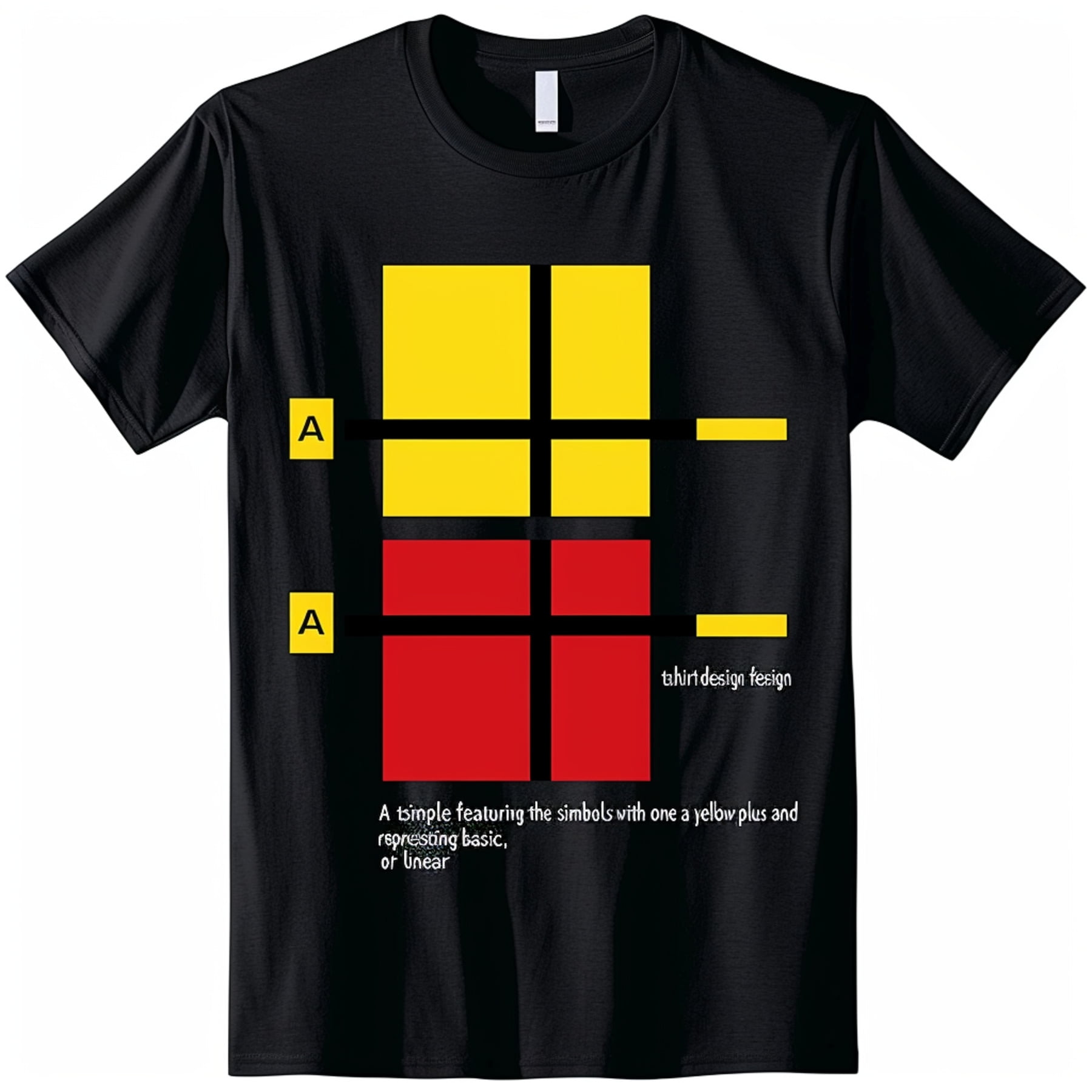 Mathematical Fusion: Plus and Cross Equation Design on Black Tee Add ...
