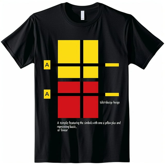 Mathematical Fusion: Plus and Cross Equation Design on Black Tee Add ...