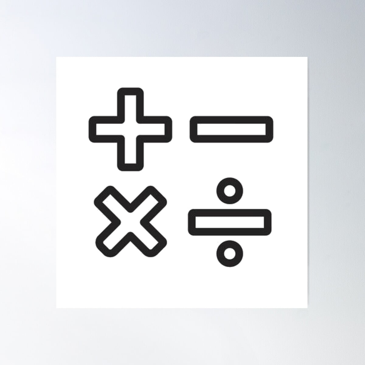 Mathematical Magic: Unite Plus, Minus, Divide & Multiply Poster Wall ...