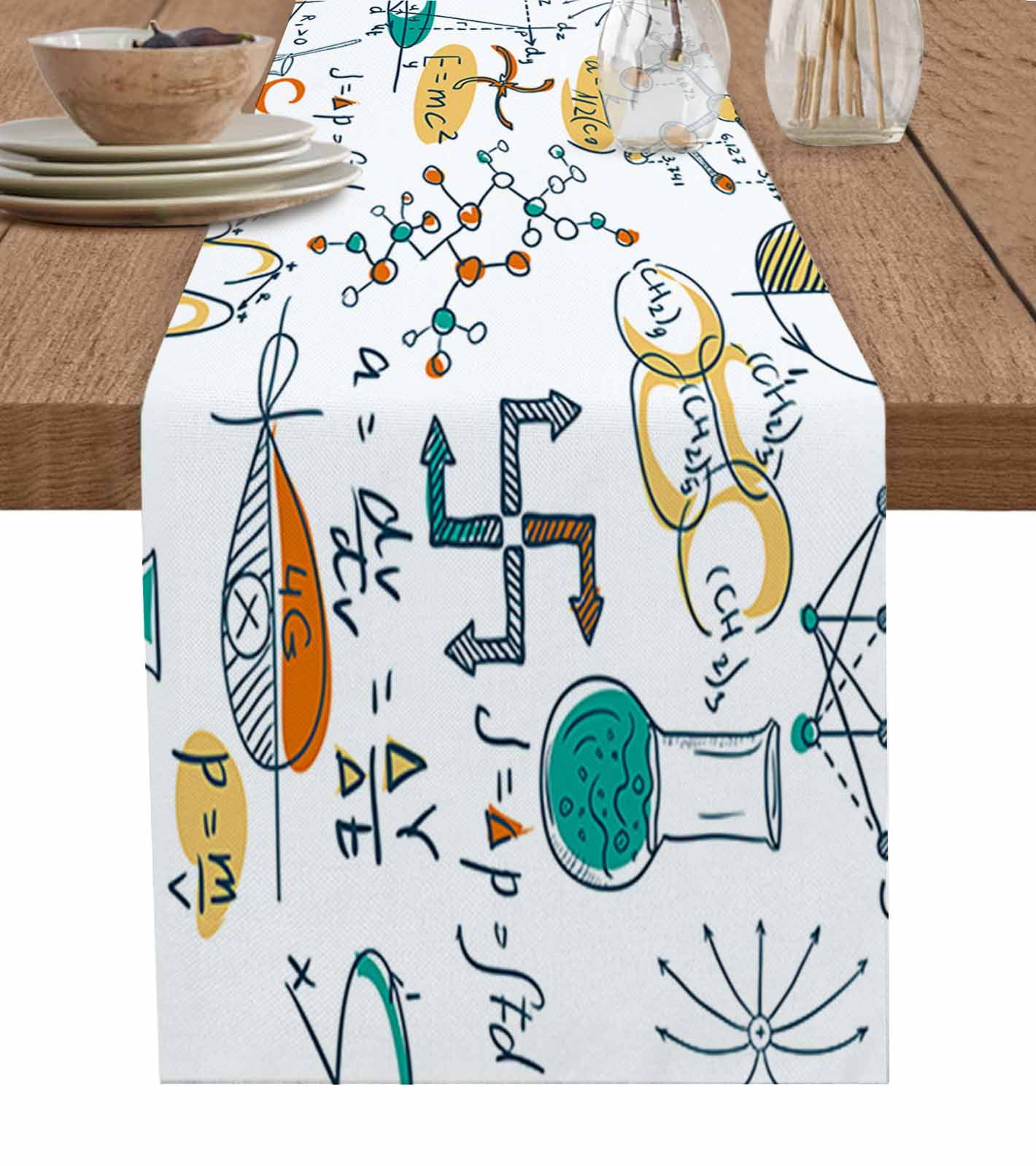 Mathematical Physics Science Formula Table Runner Home Wedding Table ...