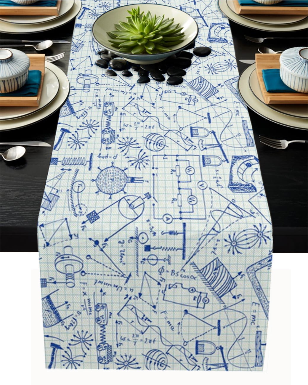 Mathematical Physics Science Formula Table Runner Home Wedding Table ...
