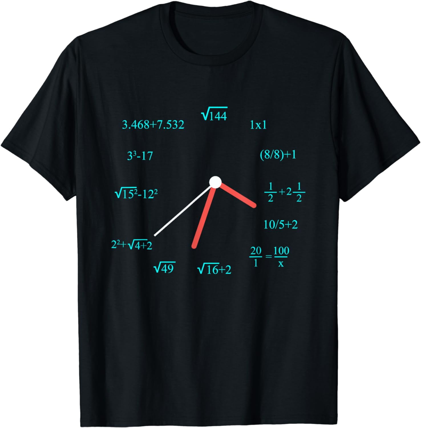 Mathematician clock funny math T-Shirt - Walmart.com