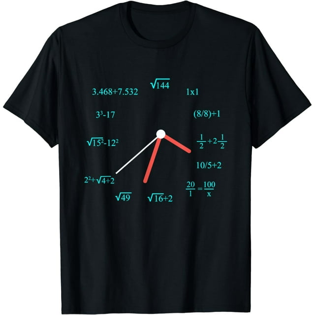 Mathematician clock funny math T-Shirt - Walmart.com