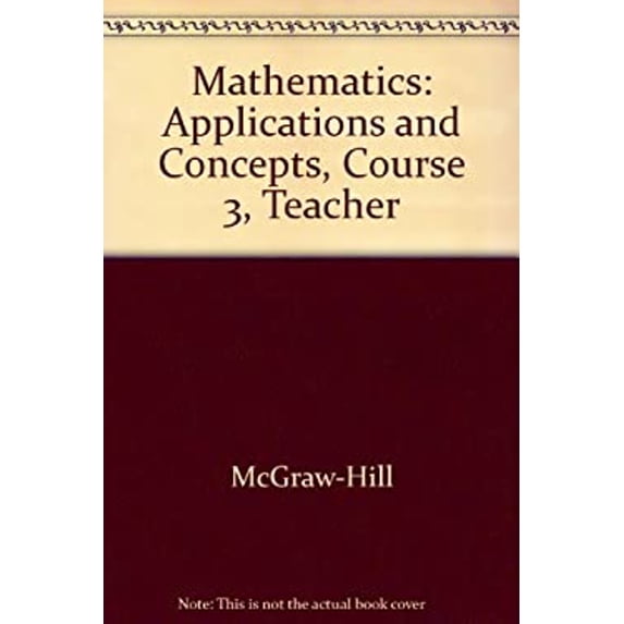 Pre-Owned Mathematics: Applications and Concepts 2004, Course 3 Teacher ...